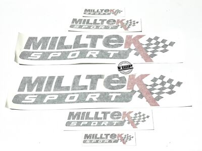 Official Milltek Sport Black Decal Sticker Emblem Logo Pack | eBay