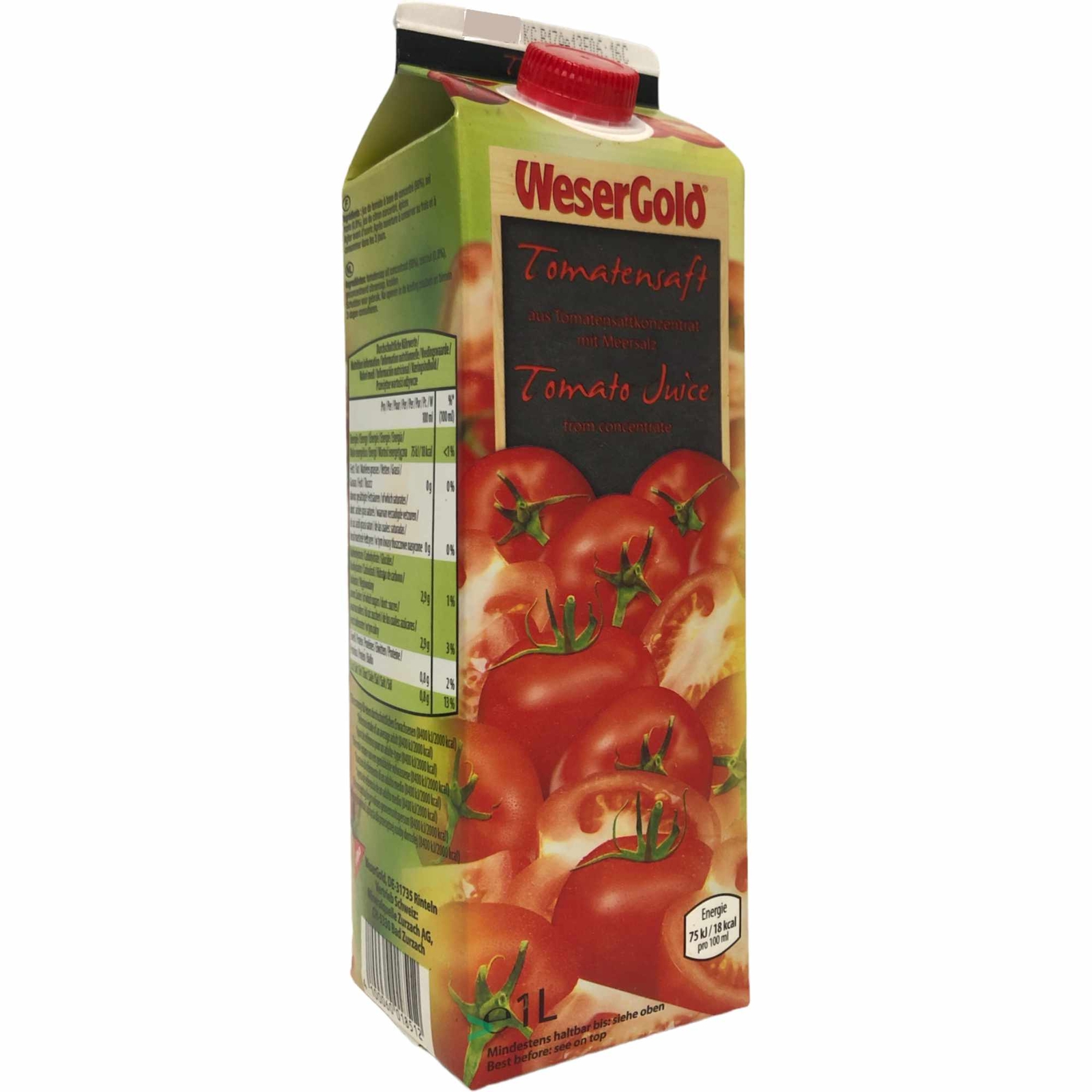 Wesergold Tomatensaft aus Tomatensaftkonzentrat mit Meersalz 6x1L Pack usy Block | eBay