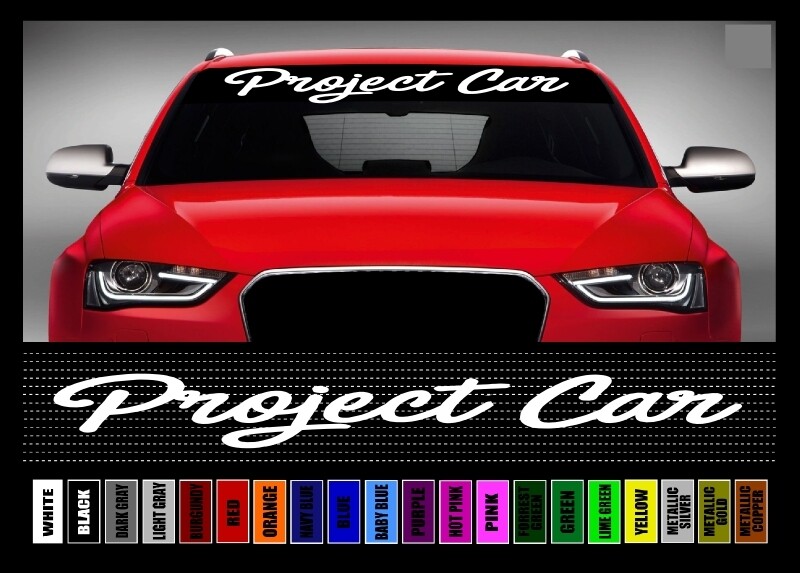 40" Project Car Racing JDM Under Construction Decal Sticker Windshield ...