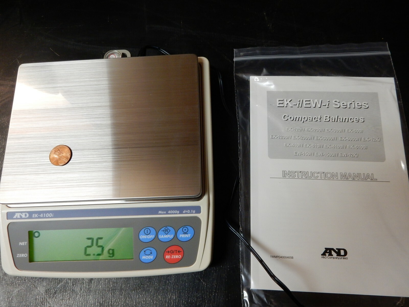 DIGITAL SCALE, EVEREST, EK-4100 I, UNUSED CONDITION, 4000 GRAM CAPACITY ...
