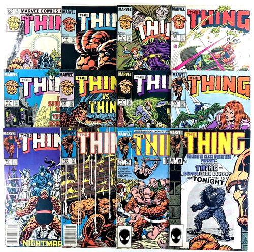 The Thing Comic Book Lot 12 issues Marvel Comics 1983, Fantastic Four ...