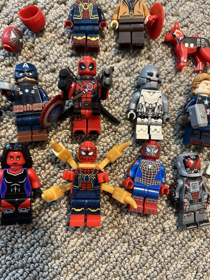 Lot Of 12 Custom Lego Marvel Minifigures - Deadpool, Ultimate Ultron ...