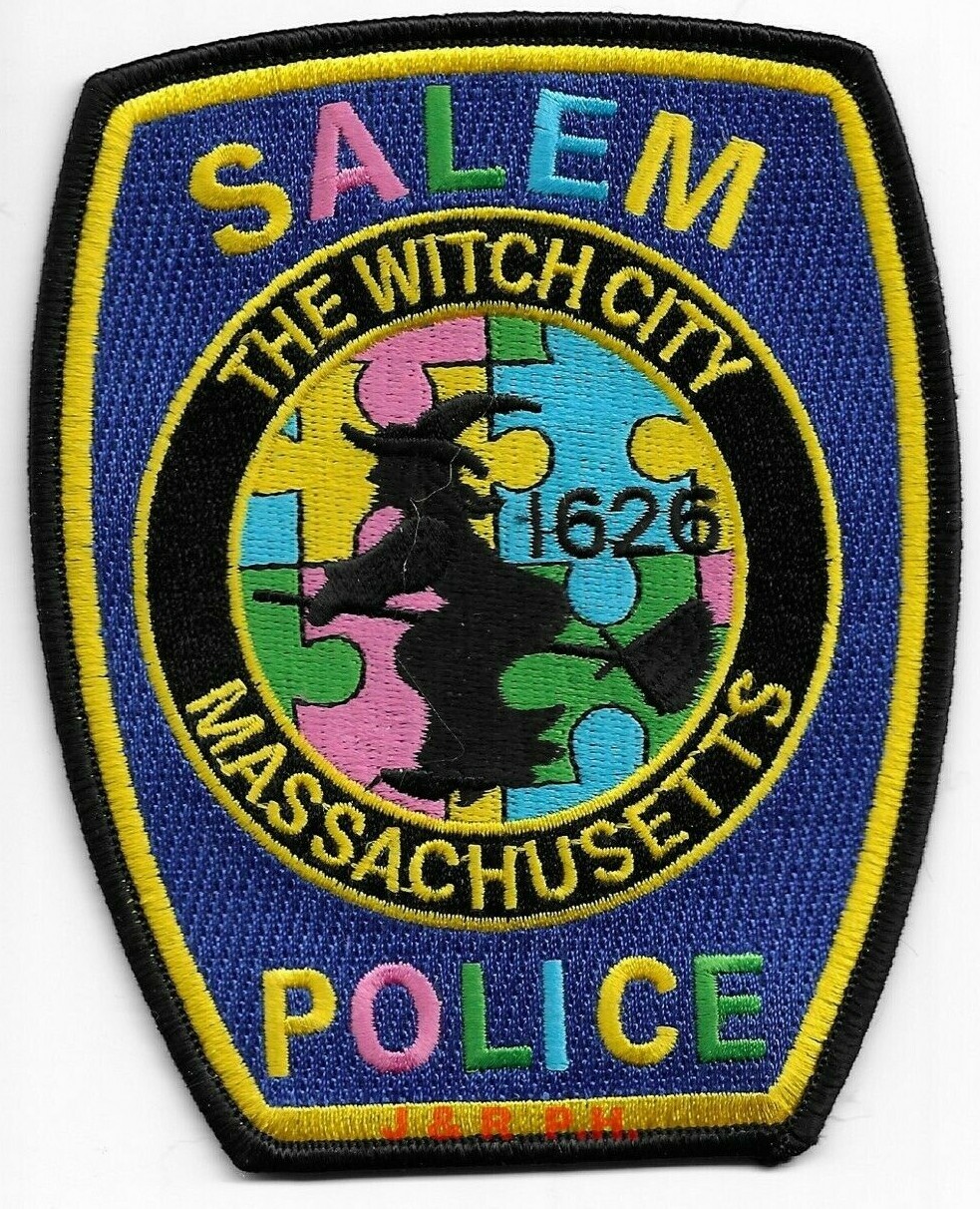 Salem, Massachusetts "Autism Awareness" (4" x 5") shoulder police patch ...