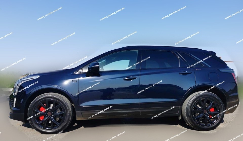 Red Cadillac XT5 customized metal made brake caliper covers for ...