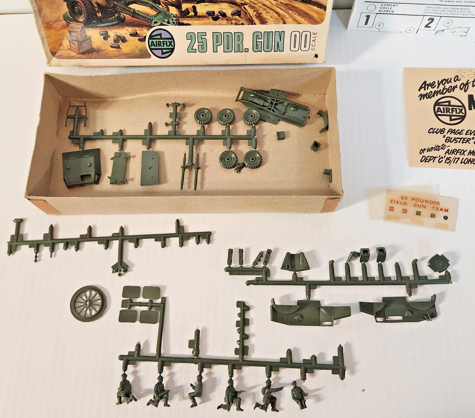 VTG LOT TAMIYA US Infantry REVELL 105 Howitzer FUJIMI Brit Infantry ...
