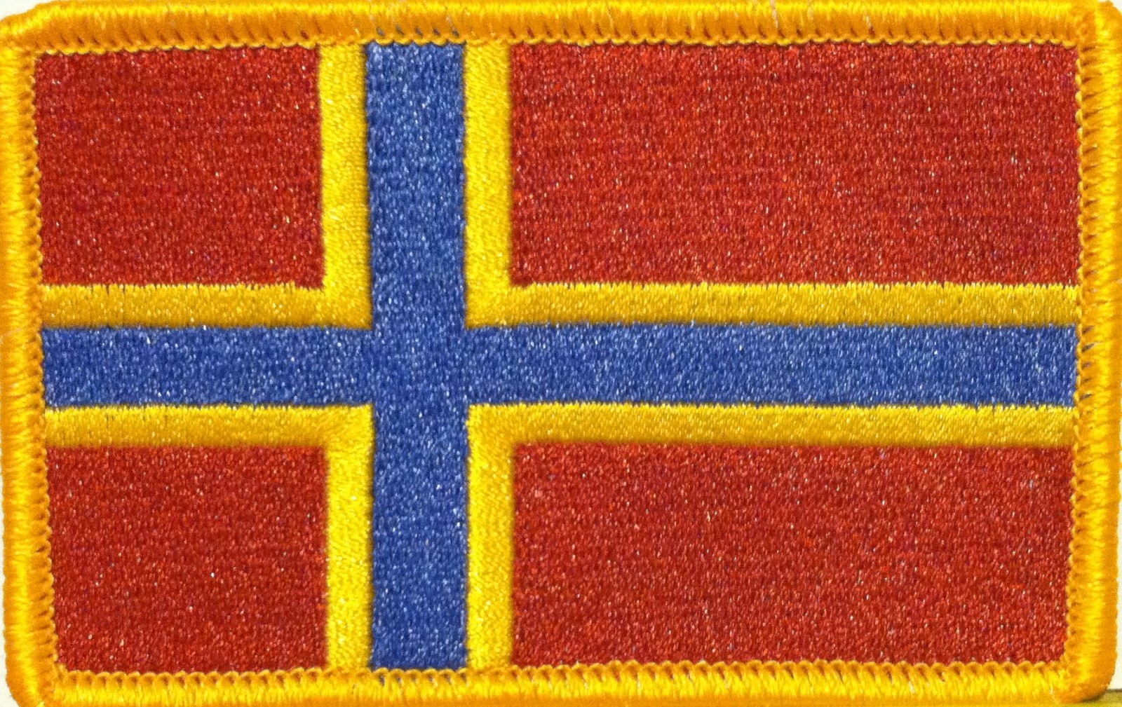 ORKNEY Flag Iron On Patch Orkney Community Flag Emblem Gold Border #05 | eBay.de