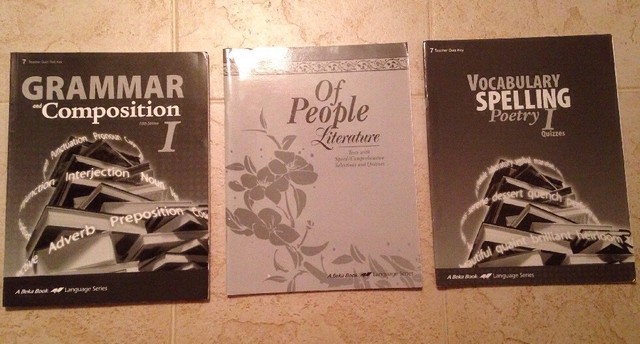 Abeka 7th Grade English lot Grammar Literature & Spelling Key | eBay