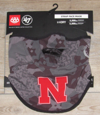 Nebraska Cornhuskers Huskers '47 686 Winter Strap Camo Face Mask size ...