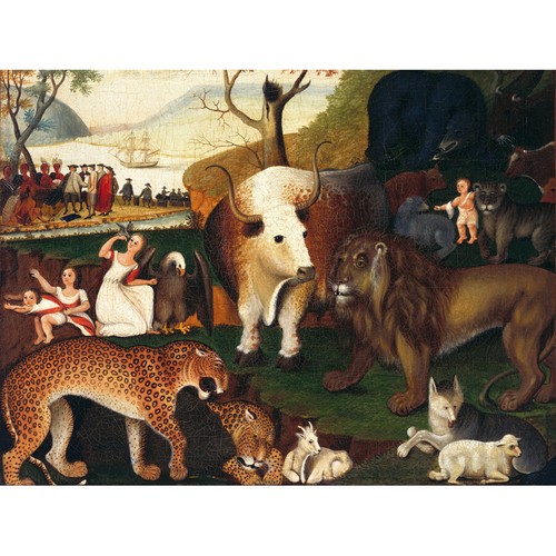 Edward Hicks Peaceable Kingdom Painting Canvas Art Print Poster | eBay ...