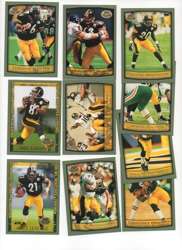 1999 Topps Football Collection PITTSBURGH STEELERS Complete Team Set ...