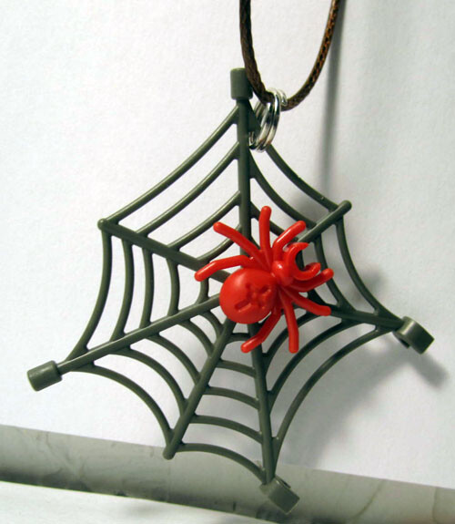 LEGO Red Spider w/ Grey Web w/ Brown Rope Necklace 16"-18" | eBay