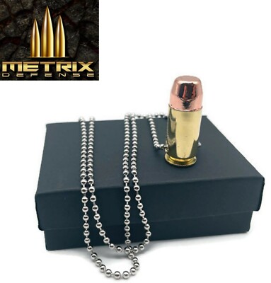 45 ACP necklace bullet necklace snap cap bullet bead chain pendant 45 ...