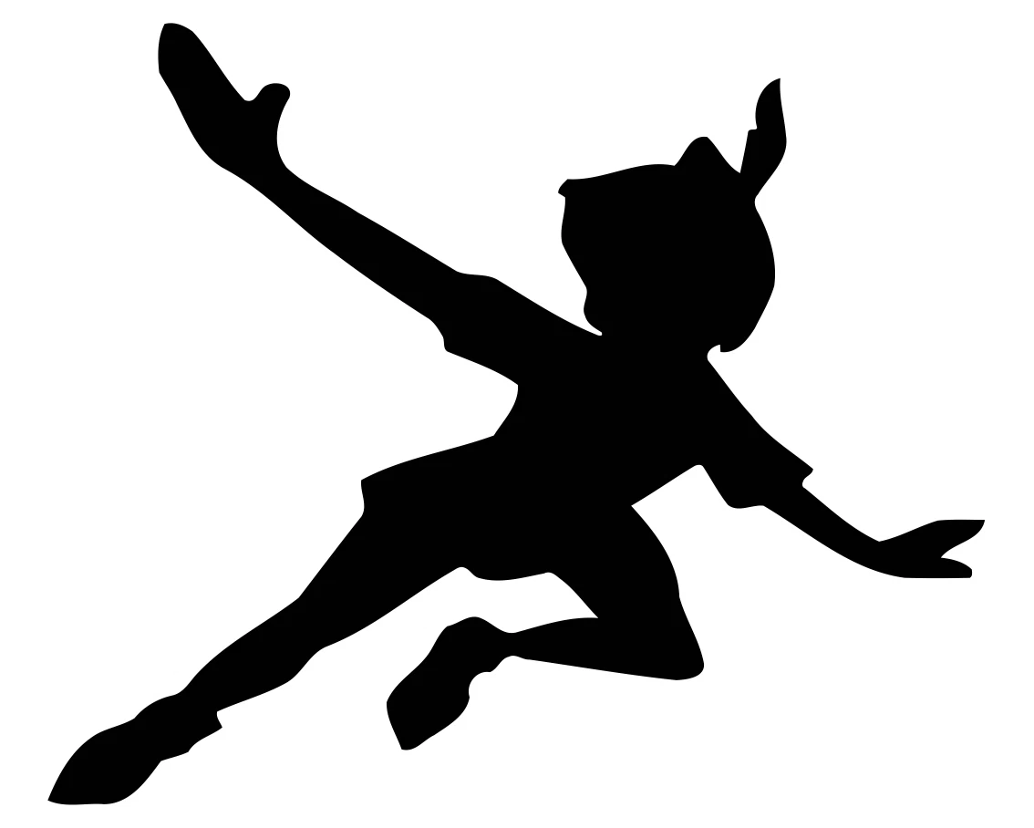 Peter Pan Flying Shadow Silhouette