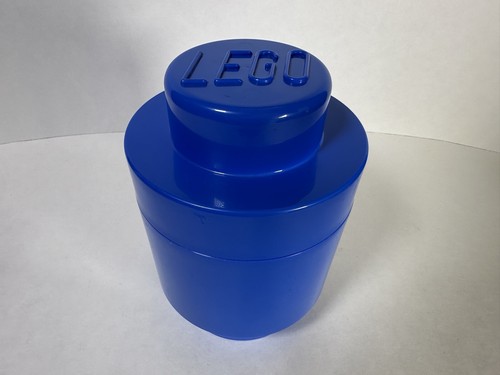 LEGO Storage Brick Container Round Blue | eBay