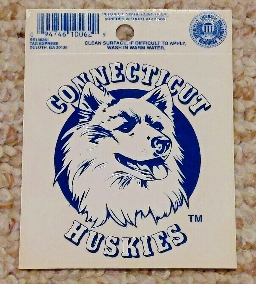 Connecticut UCONN Huskies 12x6 License Plate Auto Tag | White | Plastic ...