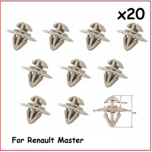 20 x Renault Master Door Side Moulding Trim Clips Exterior Plastic | eBay