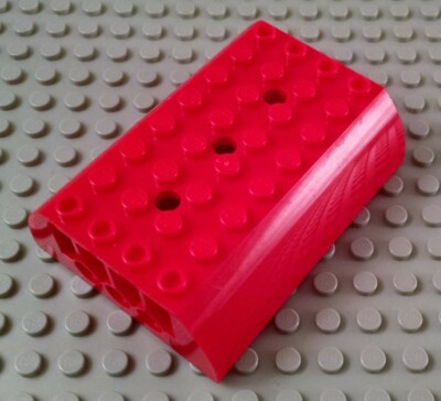 LEGO Red 8x6x2 Double Curved Slope Lid Piece | eBay