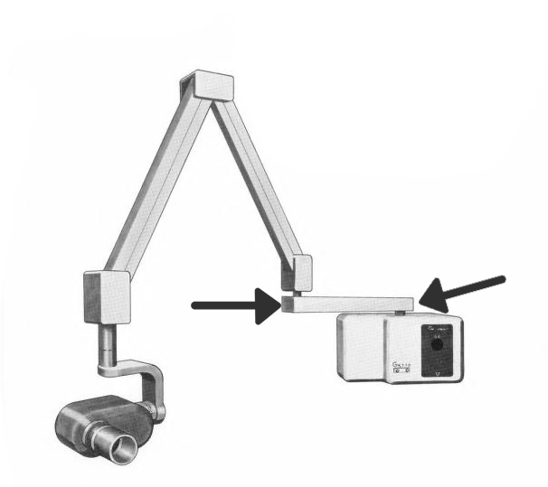 Gendex GX 770 type dental x-ray replacement End Caps for straight arm ...