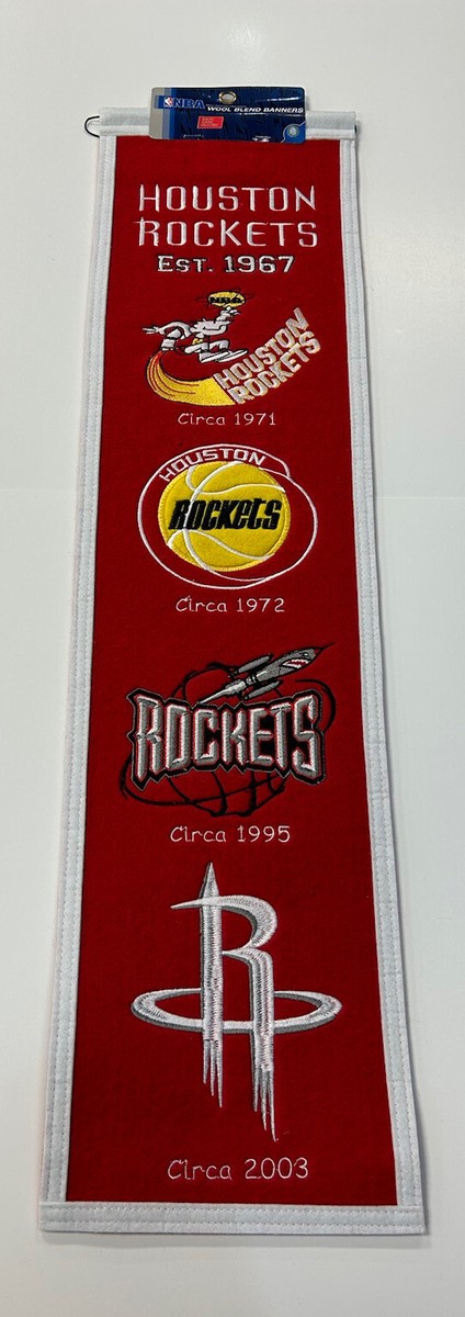 Houston Rockets Banner NBA Houston Rockets Double Sided Car Flag 16"