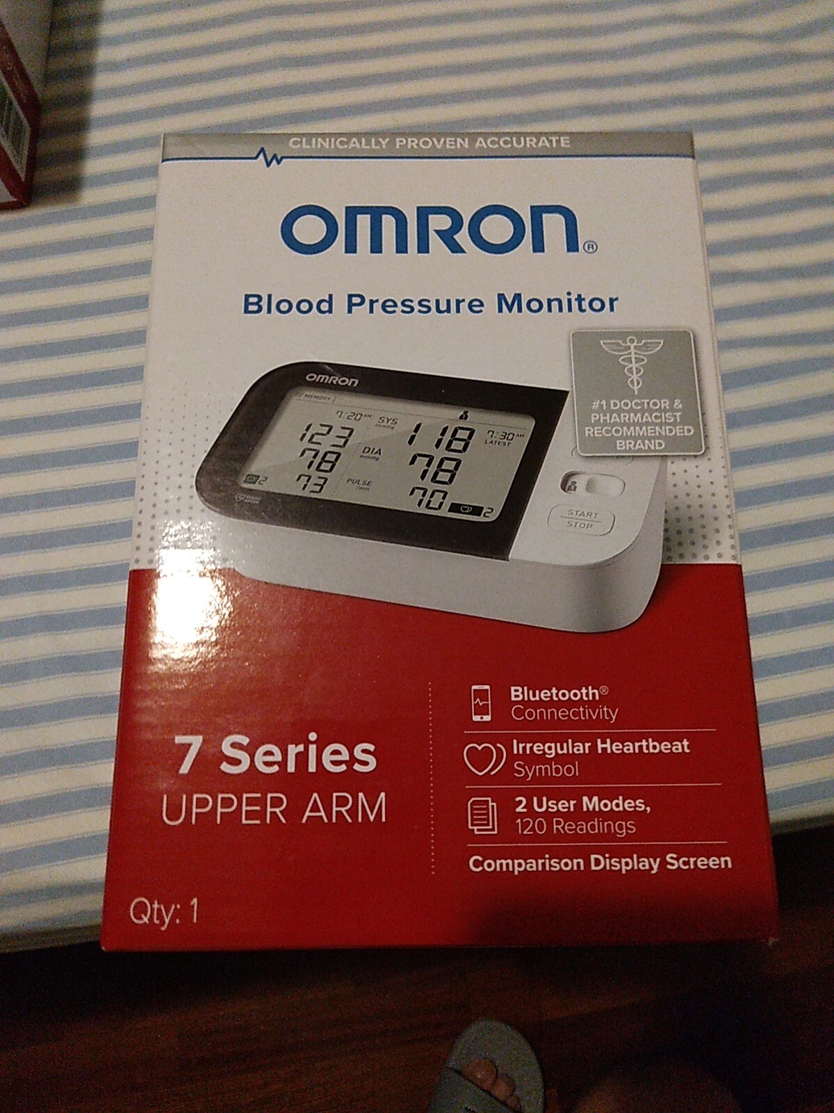 OMRON 7 Series Wireless Upper Arm Blood Pressure Monitor (Model BP7350 ...