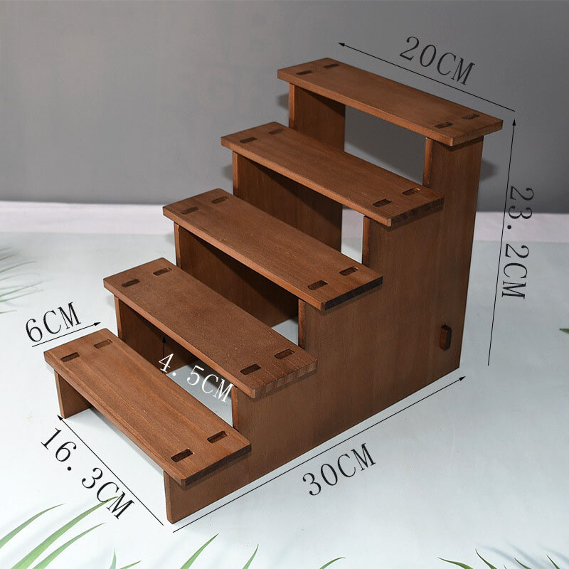 Wooden Display Shelf Organizer Collectibles Display Stand Holder ...