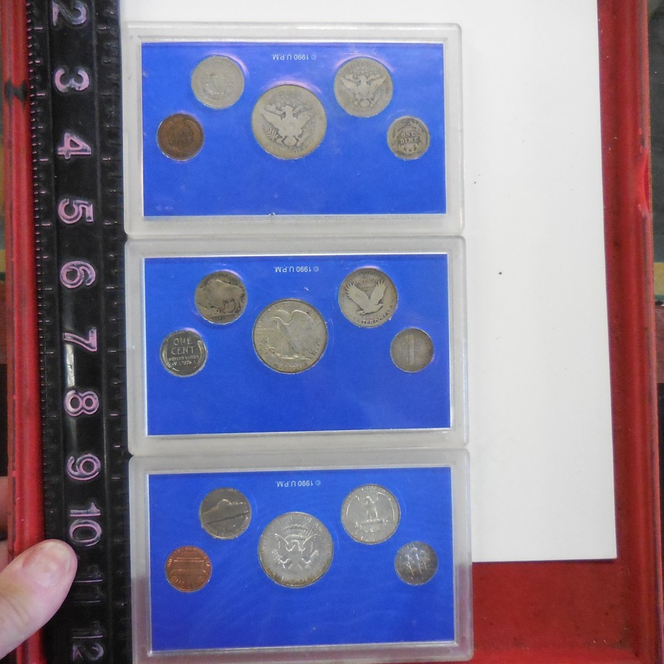 Americana Series US Coins Type Sets Barber, Walking Liberty, Kennedy 90 ...