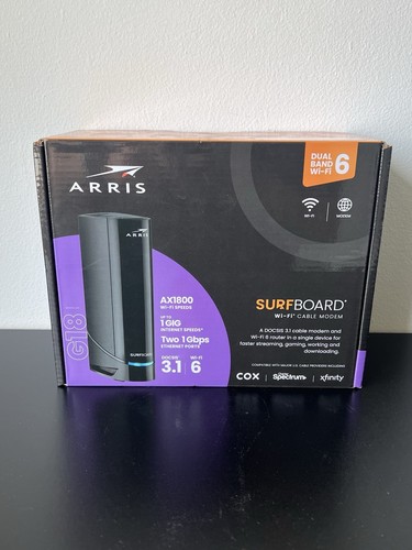 ARRIS G18 Surfboard Wi-Fi Cable Modem AX1800 Dual Band Wi-Fi 6 NEW ...