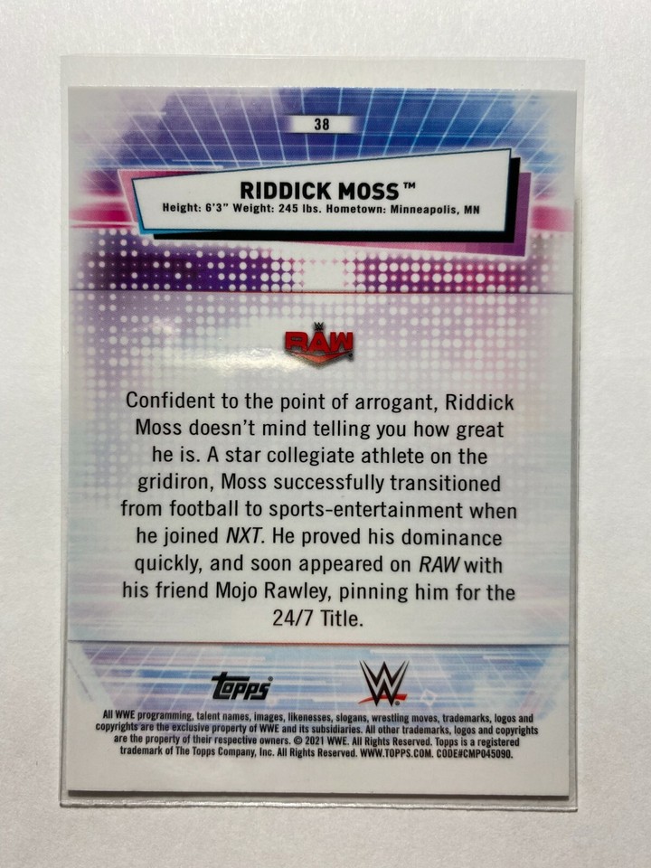 Riddick Moss 2021 Topps Chrome #38 WWE Card | eBay