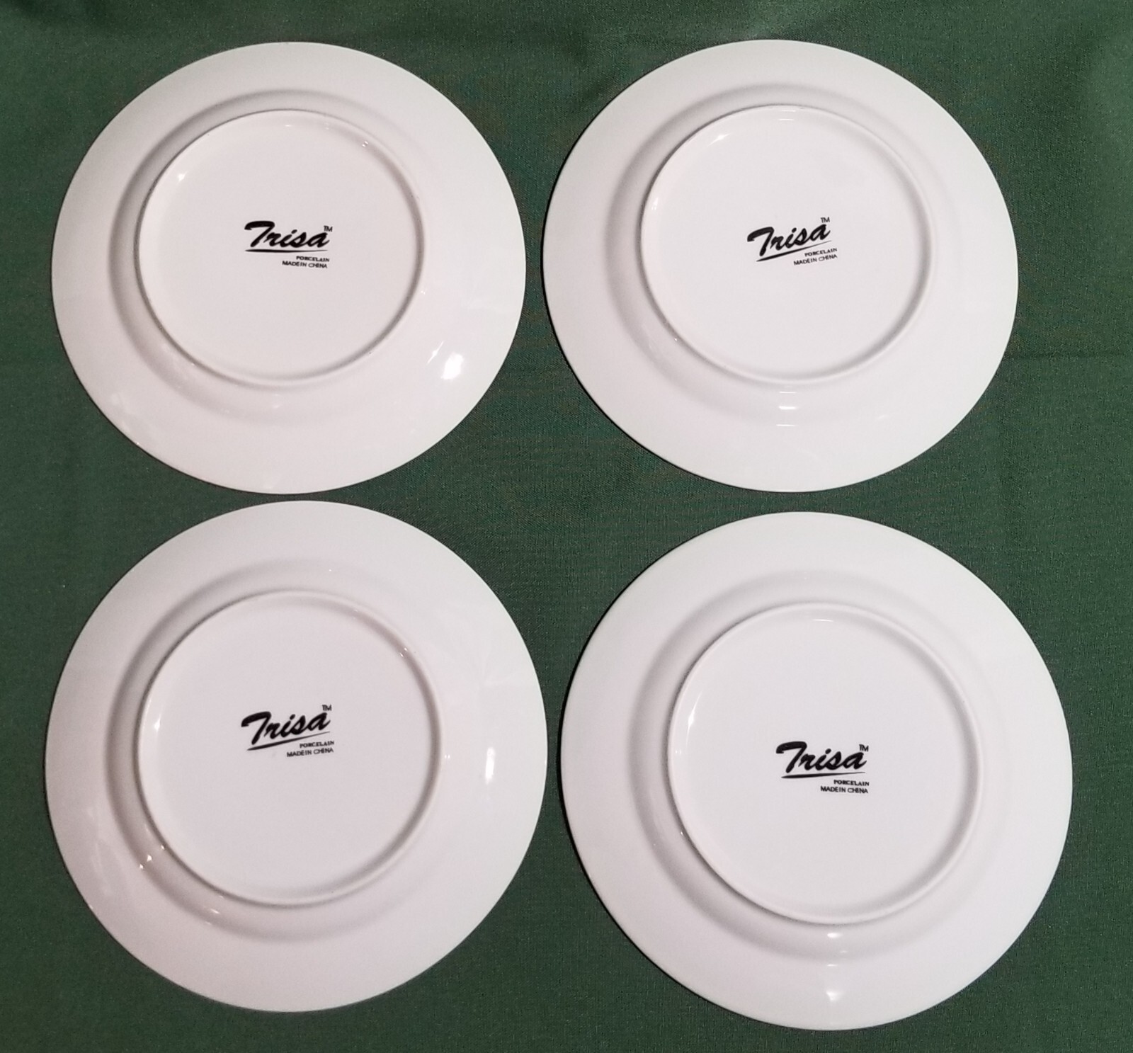 Vintage Trisa Porcelain 7" Dessert Plates Set Of 4 Christmas Time Teddy ...