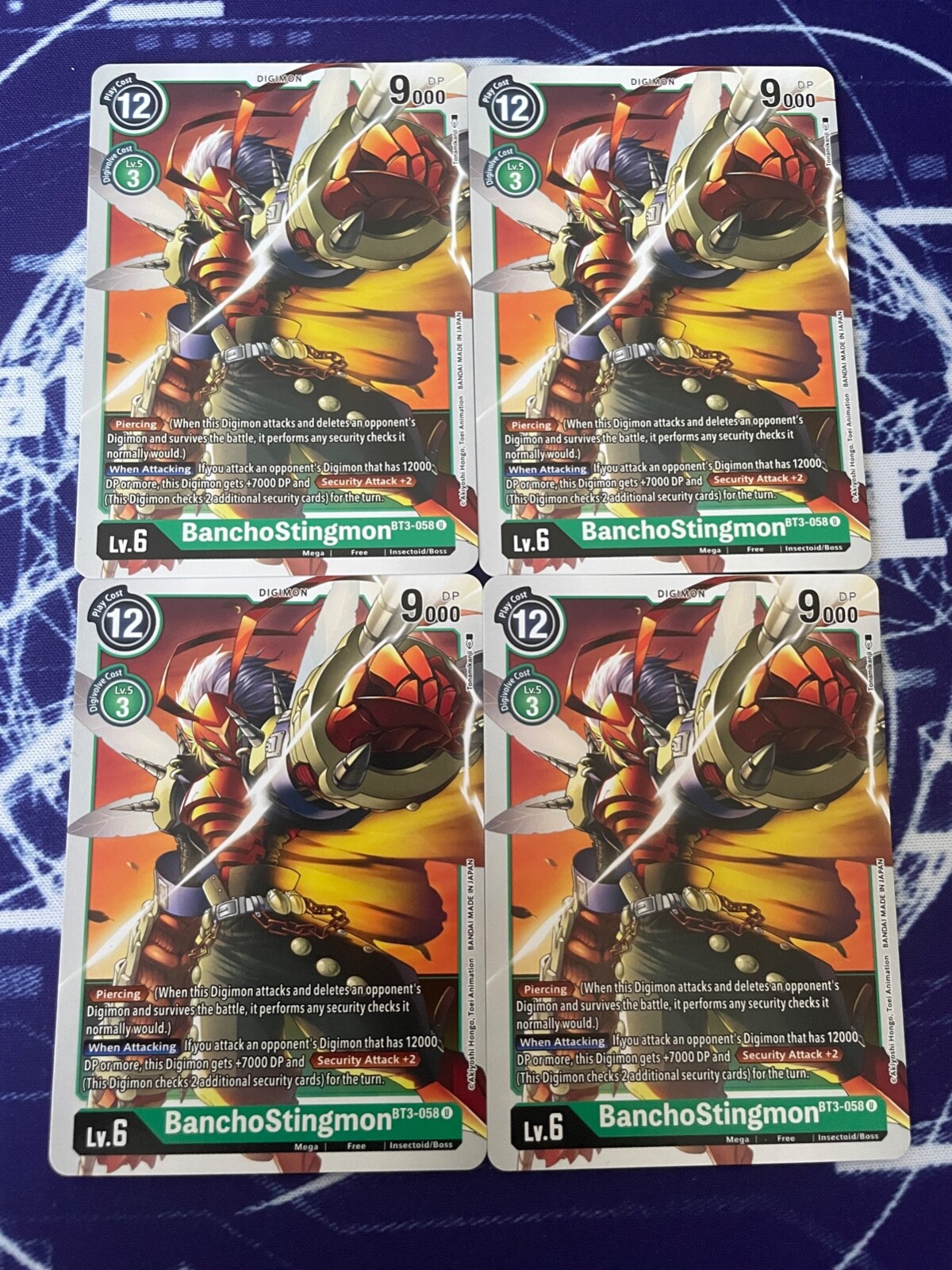 x4 BanchoStingmon BT3-058 U Playset Digimon TCG Release Special Booster | eBay