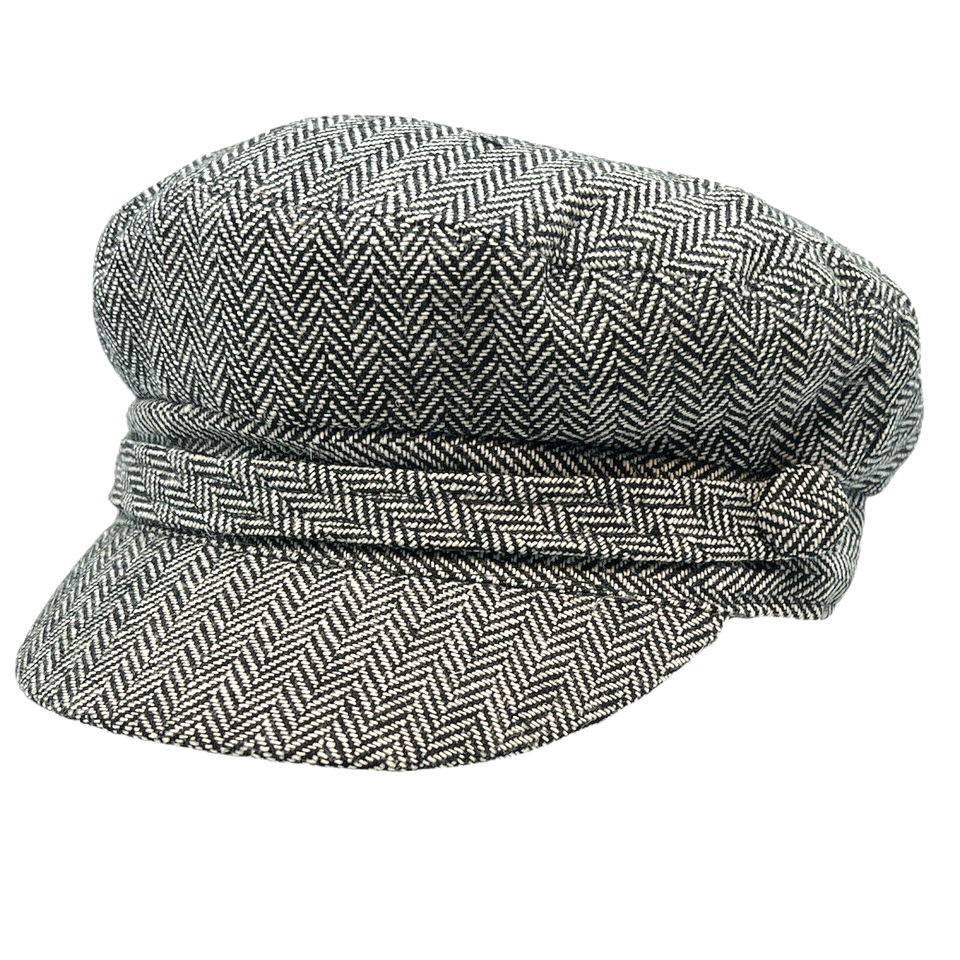 Fiddler Breton Cap Hat Herringbone Greek Fisherman Sailor Barge Mens ...