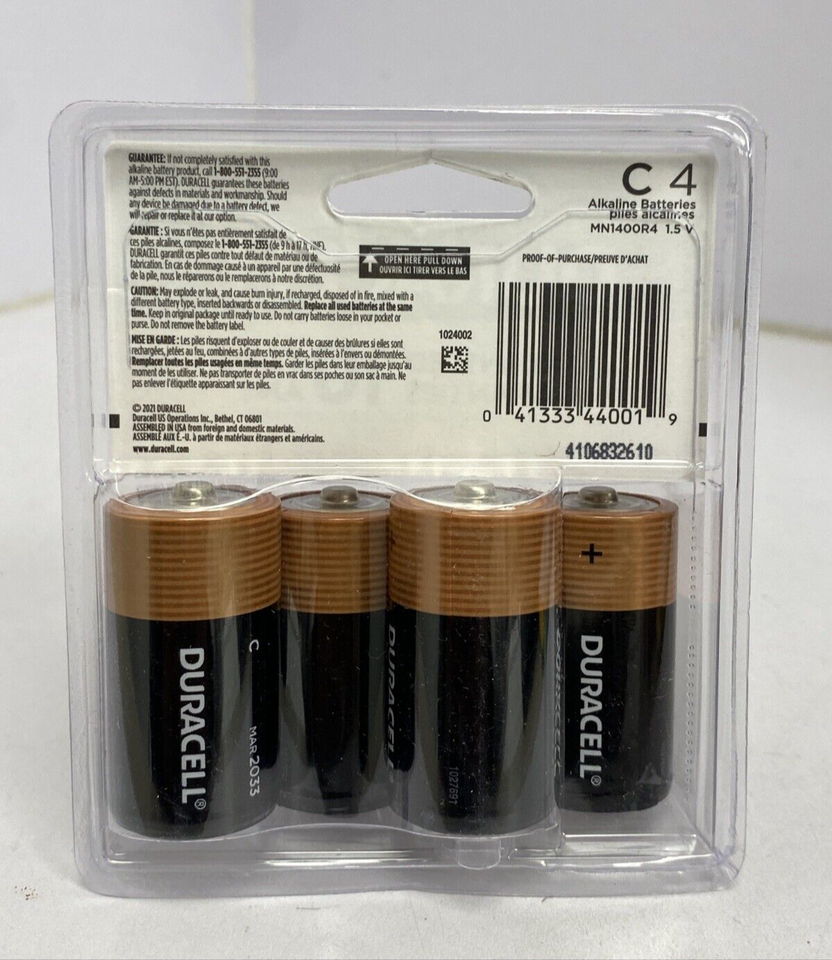Duracell C4 Battery 4-Pack Expires March 2033 | eBay