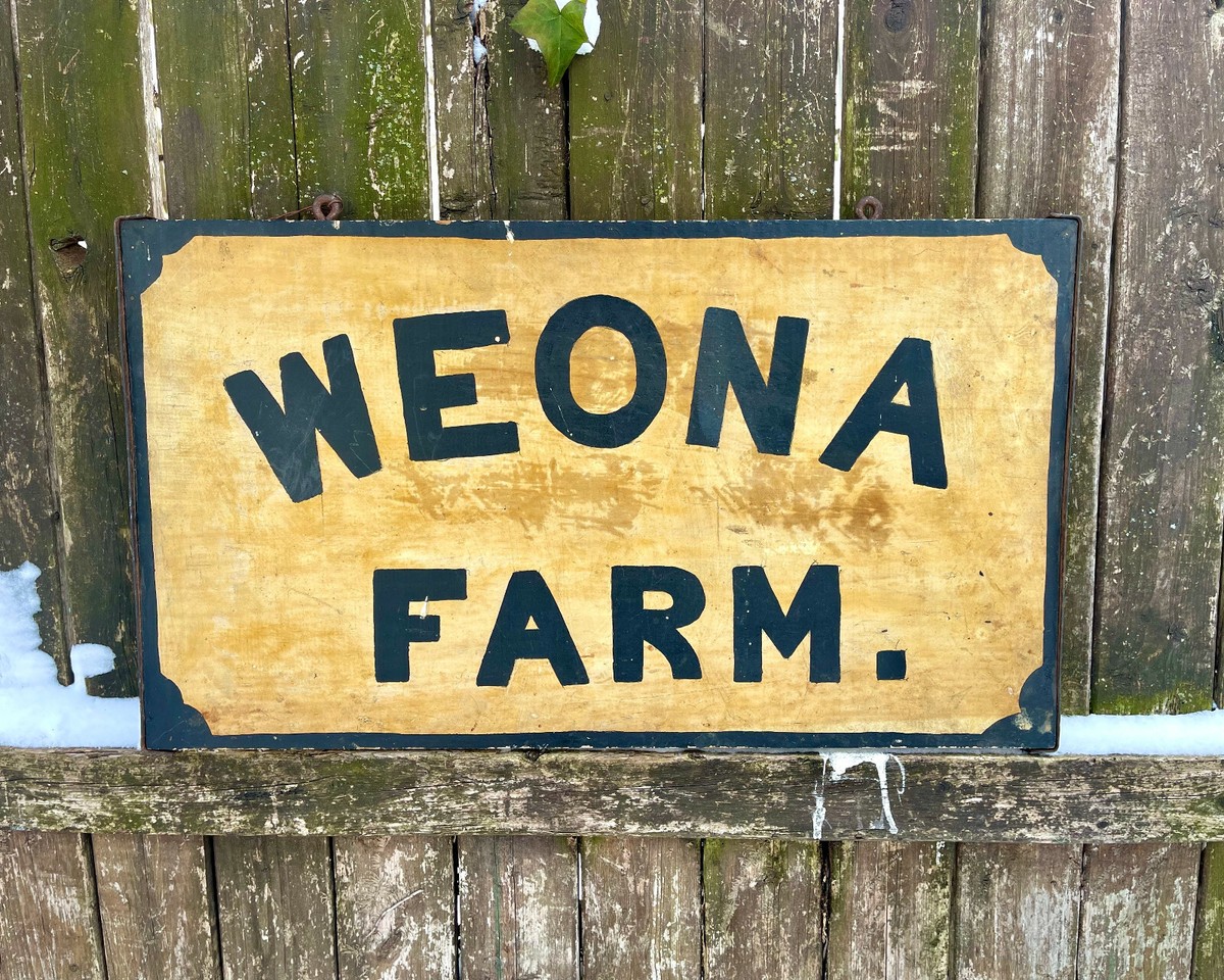 Vintage Farm Signs Wood