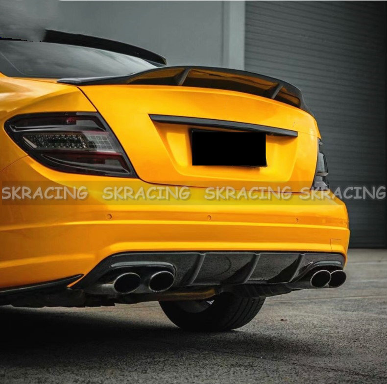 Forged CARBON FIBER DUCKBILL TRUNK SPOILER WING FOR 08-14 MERCEDES BENZ ...