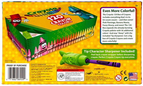Crayola 52-6920 Giant Chest of 120 Color Crayons With Sharpener for ...