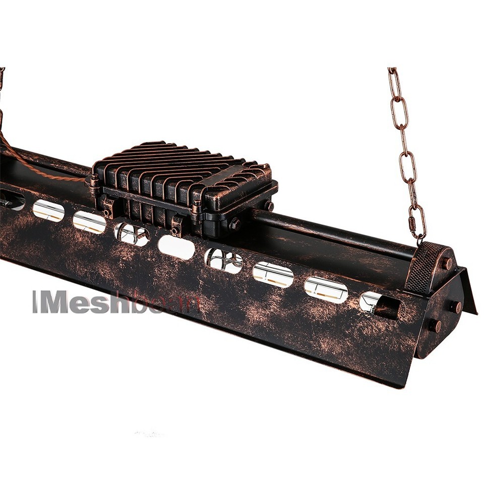 4-Light Industrial Steampunk Hanging Pool Table Lights Billiard Pendant ...