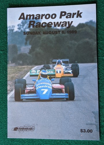 Amaroo Park Raceway Programme August 6 1989 AMSCAR Touring Car Series ...