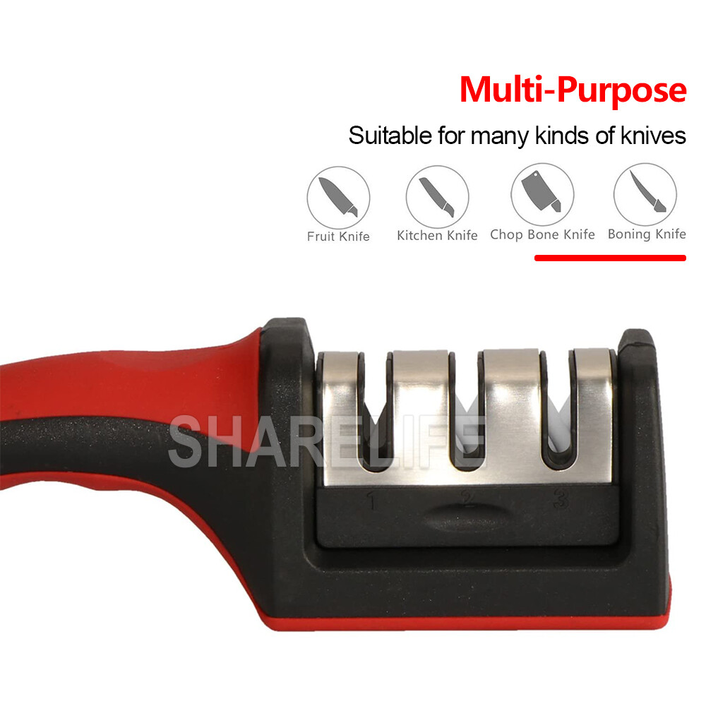Knife Sharpener 3 Stage Kitchen Diamond Sharp Knives Scissor Sharpening ...