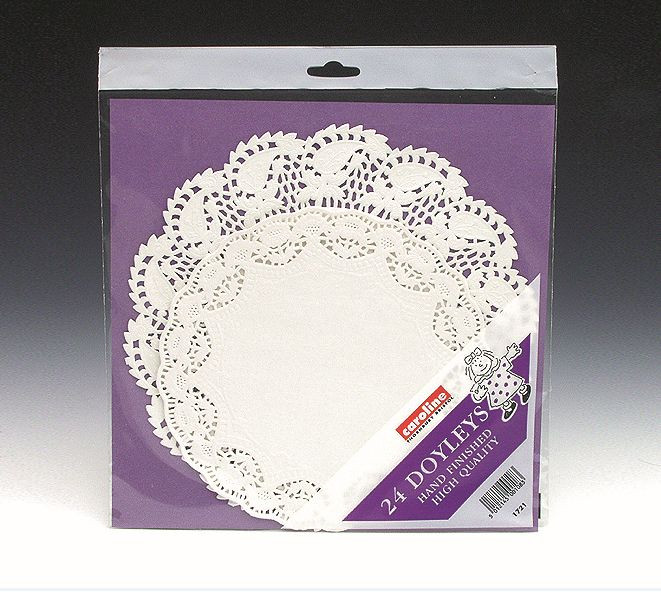 24 PACK DOYLEYS DOILEYS DOILLIES 2 SIZES PAPER PLATE DECORATION WEDDING ...
