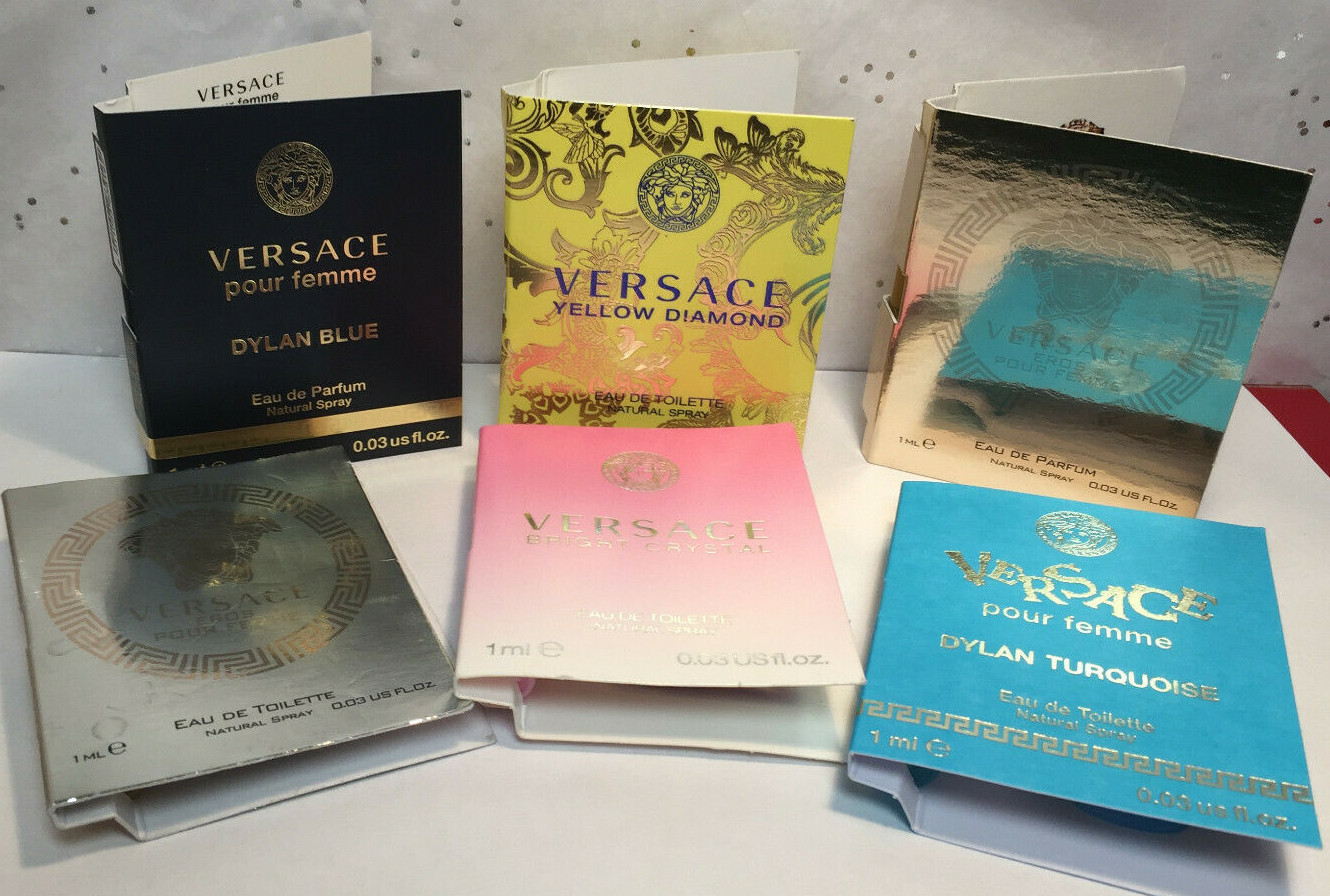 Versace Women Vial Bright Crystal Eros Dylan Blue Yellow Diamond 0.03oz ...