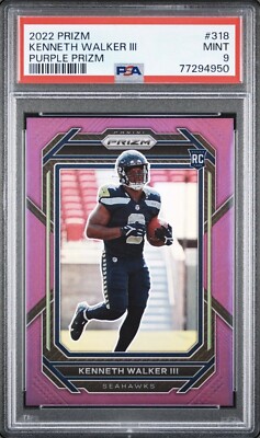 2022 Kenneth Walker Purple Prizm #318 PSA 9 Mint Rookie Seahawks /125 ...