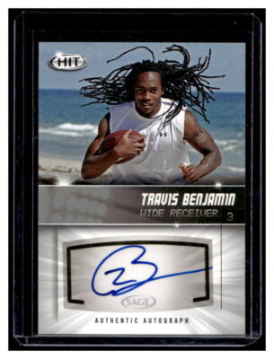 2012 SAGE HIT Autograph #A84 Travis Benjamin Auto BROWNS | eBay