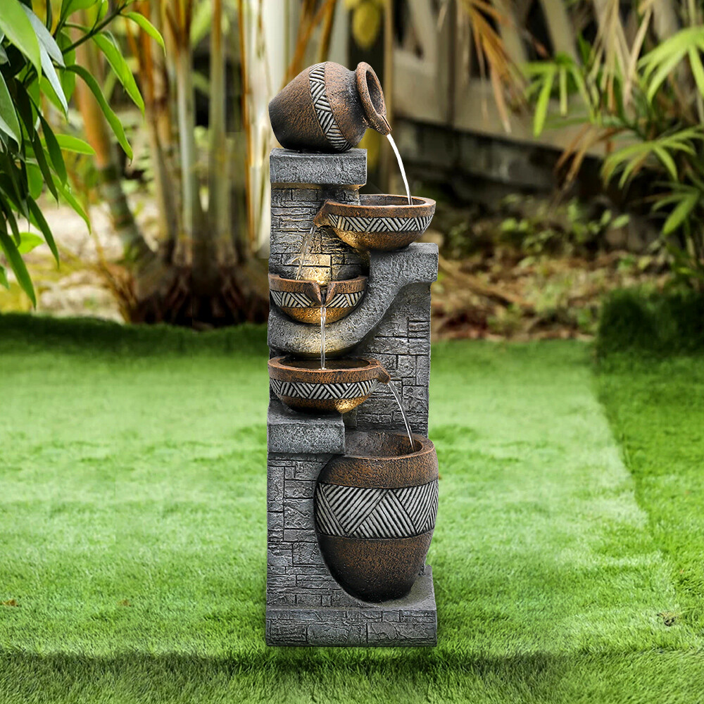 Resin Outdoor Water Fountains 40in Outdoor Water Fountain Garden Home