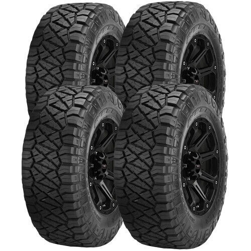 (QTY 4) 35x12.50R20LT Nitto Ridge Grappler 125Q Load Range F Black Wall ...