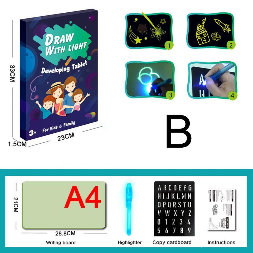 Magic LED Light Drawing Pad, 2024 New LED Light Up Drawing Board for ...