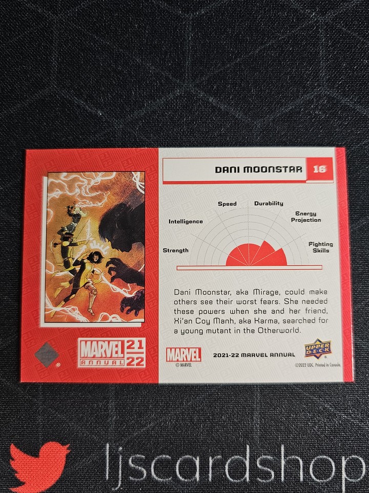 2021-22 Upper Deck Marvel Annual Dani Moonstar #16 Silver Sparkle SPM | eBay