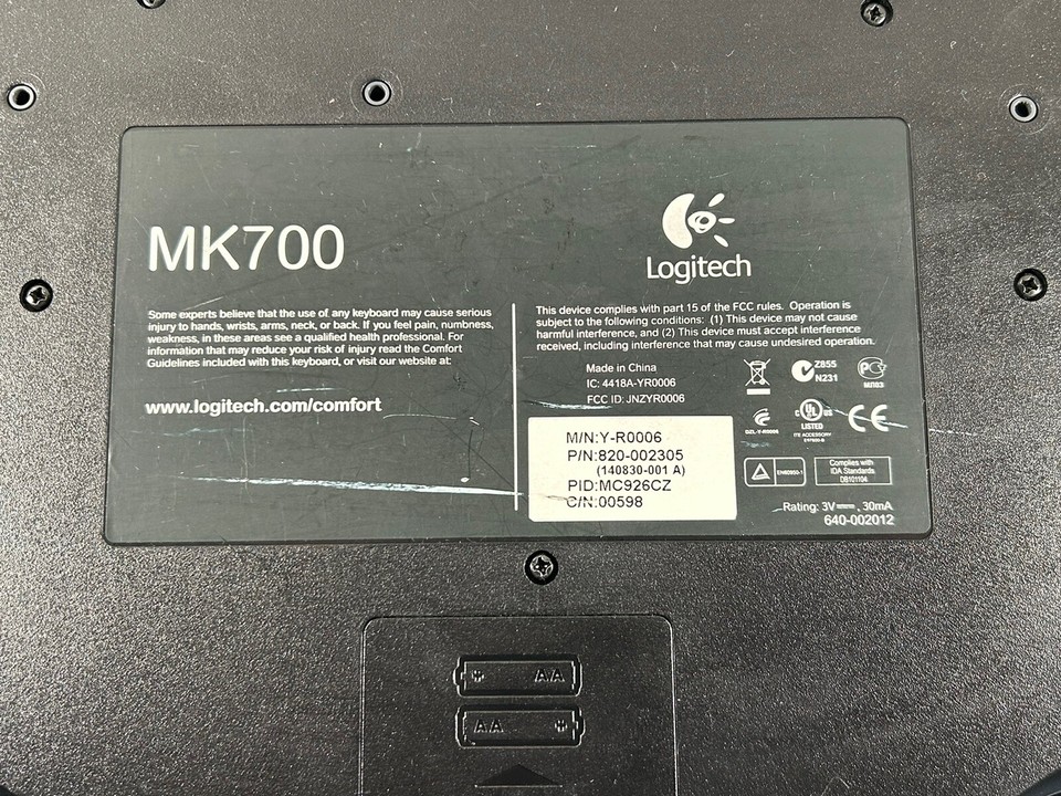 Logitech K710 Wireless Keyboard Built-In LCD Status Dashboard (NO ...