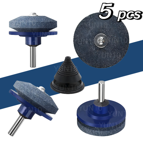 5PC Lawn Mower Blade Sharpener Balancer Kit for Drill Grinder Stone ...