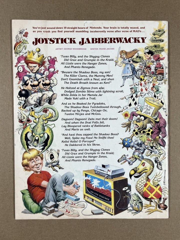 MAD #292 - 1990 - NINTENDO SUPER MARIO BROS. PARODY COVER - MAGAZINE ...