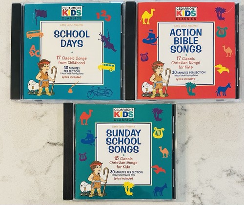 Cedarmont Kids Little David Presents Toddler Bible Songs CDs Lot 3 Sunday School | eBay